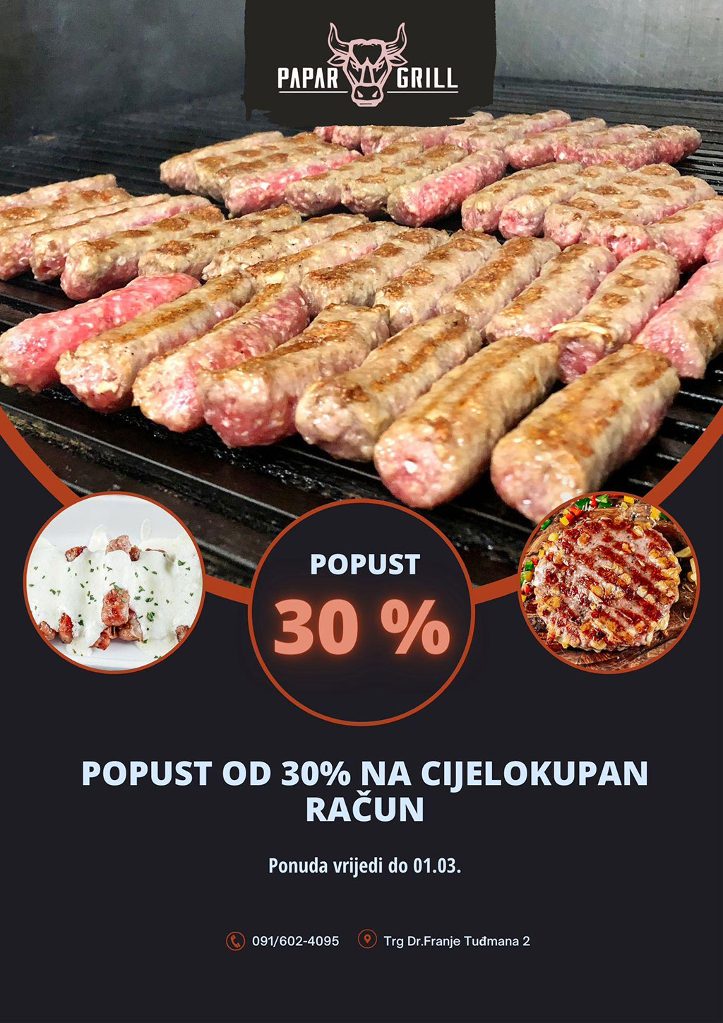 VELJAČA U PAPRU Papar Grill slavi 6. rođendan i časti cijeli mjesec s ...
